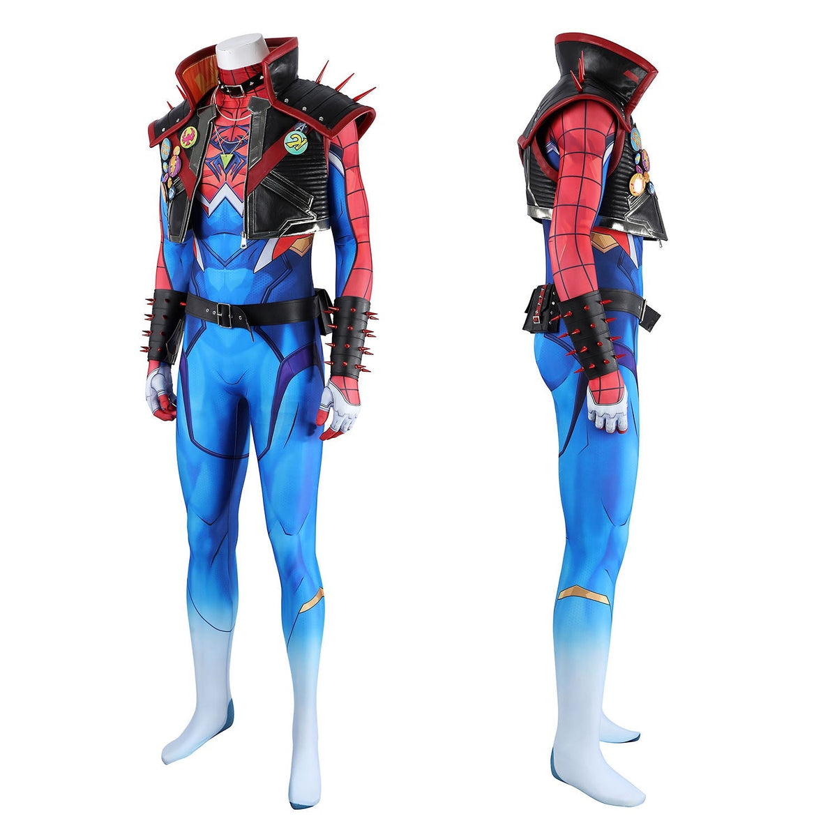 Marvel Rivals Spider punk 2099 Jumpsuit Full Set Cosplay Costumes ...