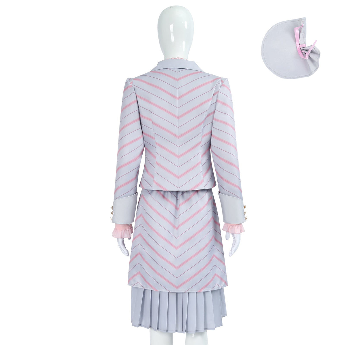 Wicked: For Good Witch Glinda Pink Stripe Suit Cosplay Costumes – awcos